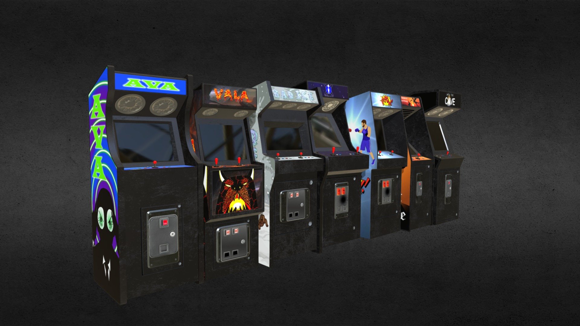 Arcade Cabinets 2 - 3D model by LibraHades [aba8ac3] - Sketchfab