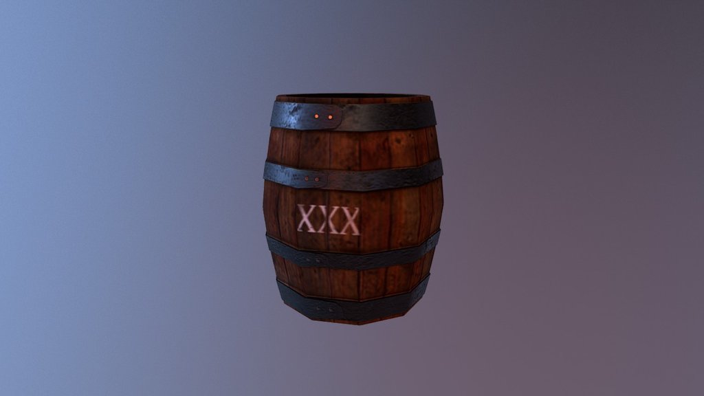 3D Barrel - 3D model by Adam.Fautley [abac414] - Sketchfab