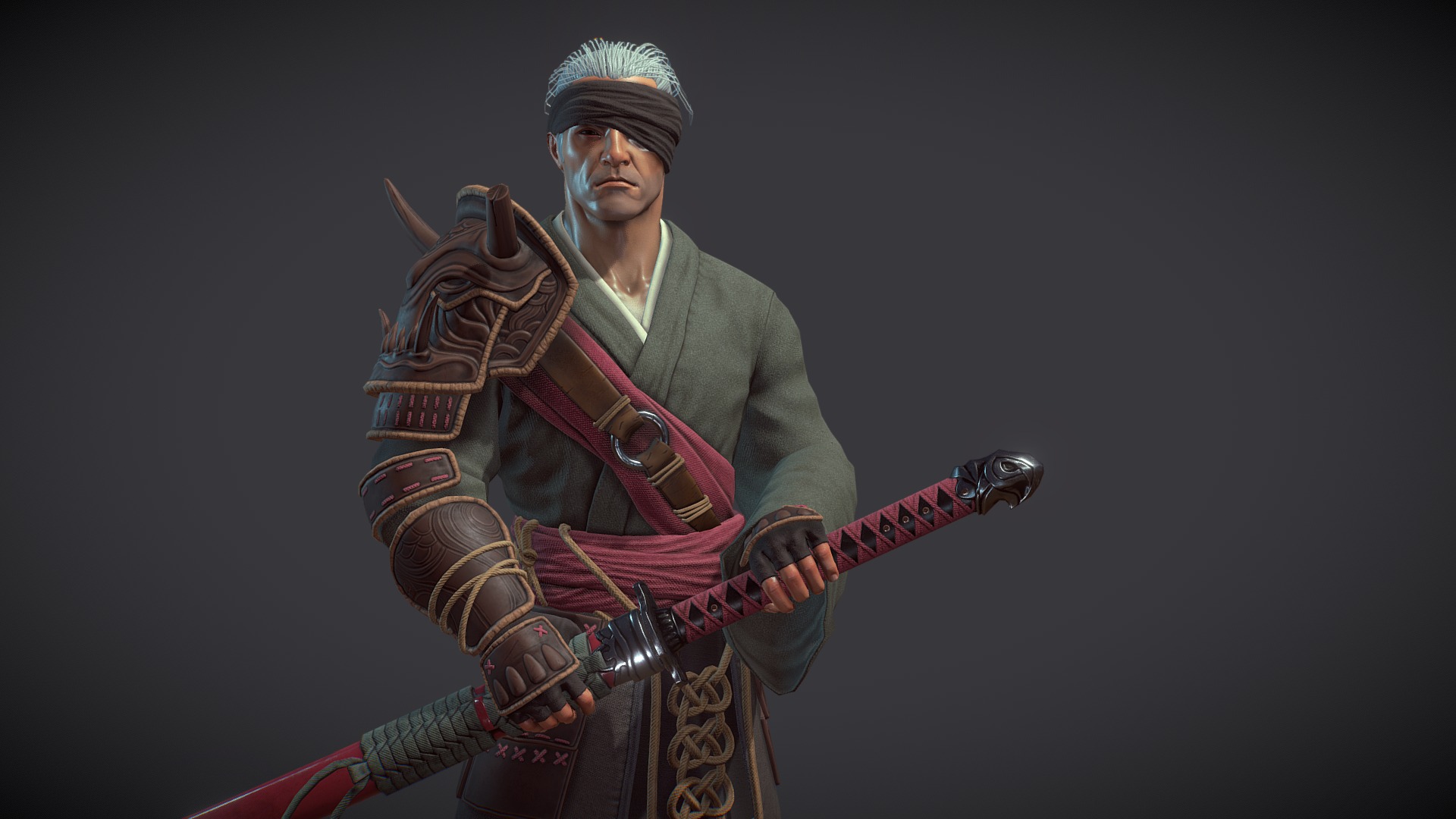 Samurai - 3D model by Mikhail_Kozyrev (@m_kozyrev) [abada93] - Sketchfab