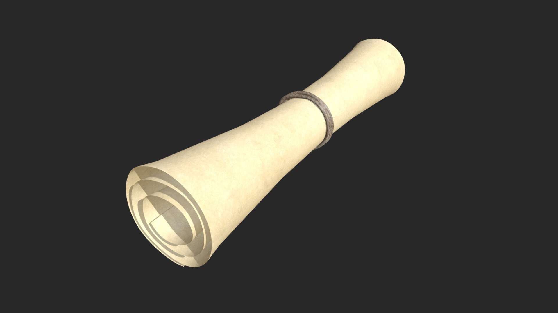 Rolled up paper scroll - Buy Royalty Free 3D model by FrancescoMilanese ...