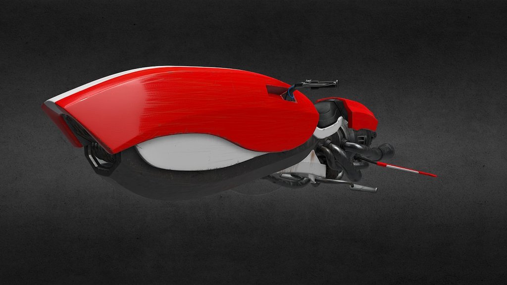Space Bike Textured - 3D model by mdjustin [abb45c4] - Sketchfab