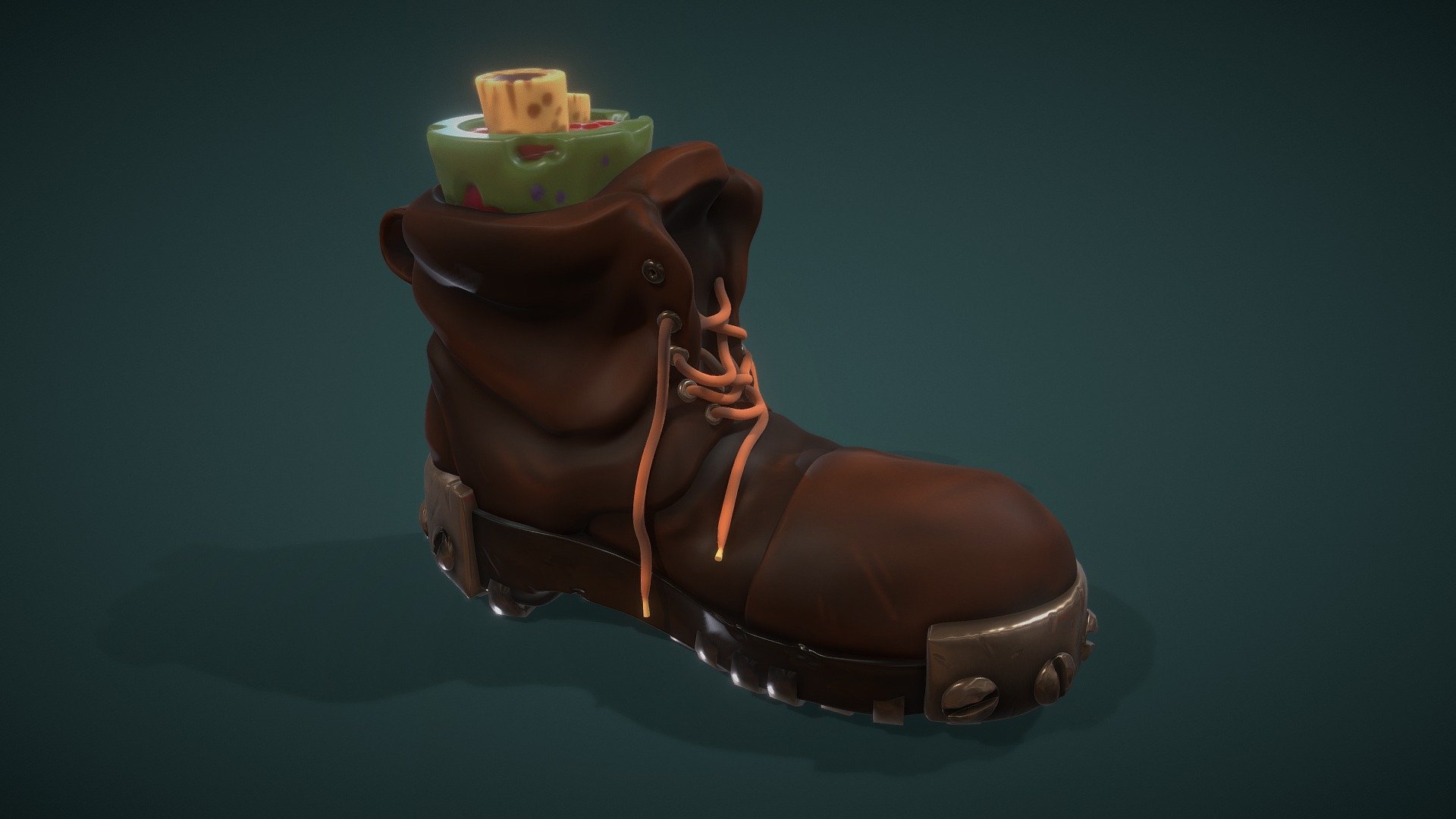 a boot with a foot in it - 3D model by Roddy the Body (@roddy_the_body ...
