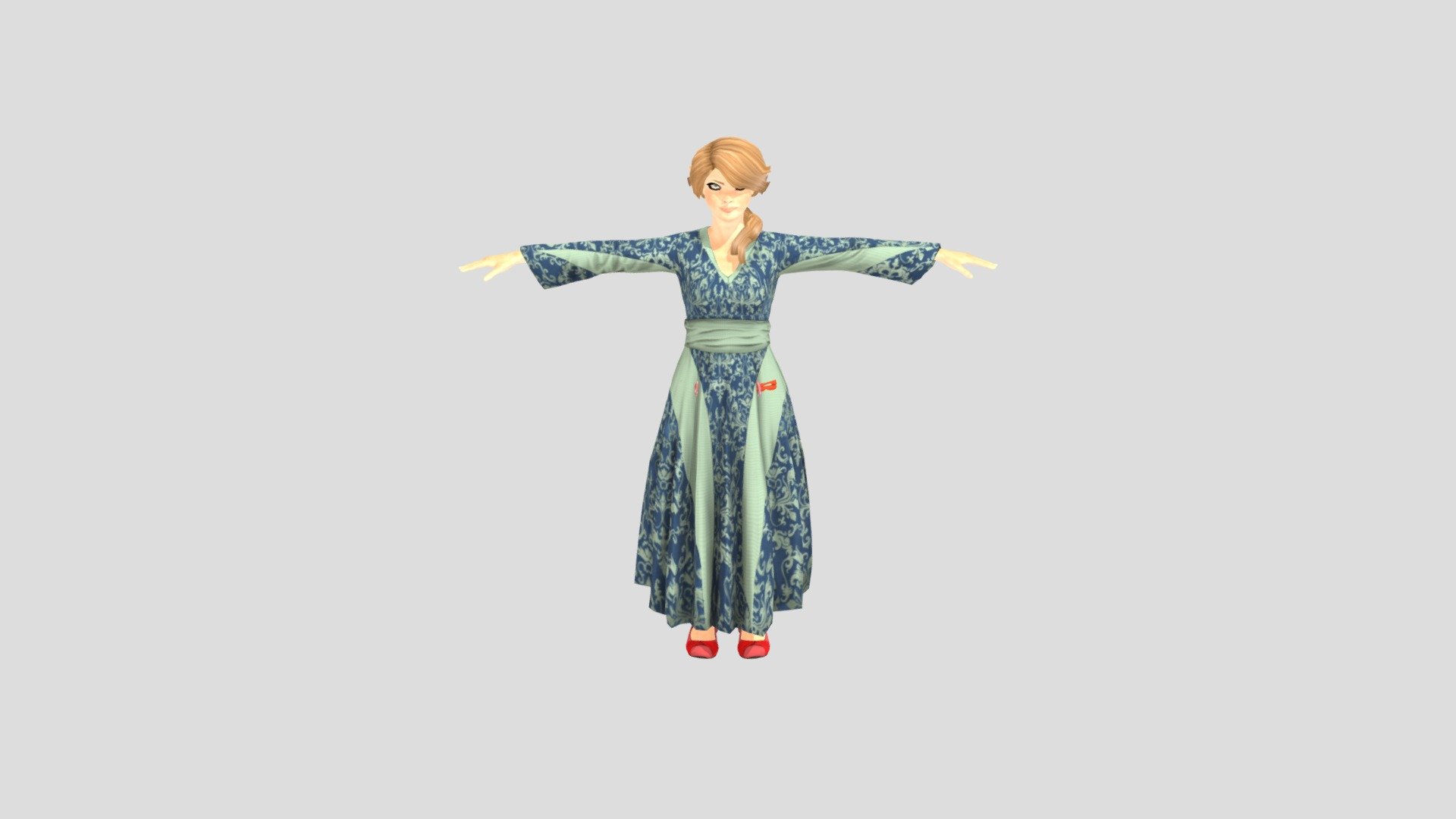 Beautiful Lady Human Character www.free-3ds.com - Download Free 3D ...