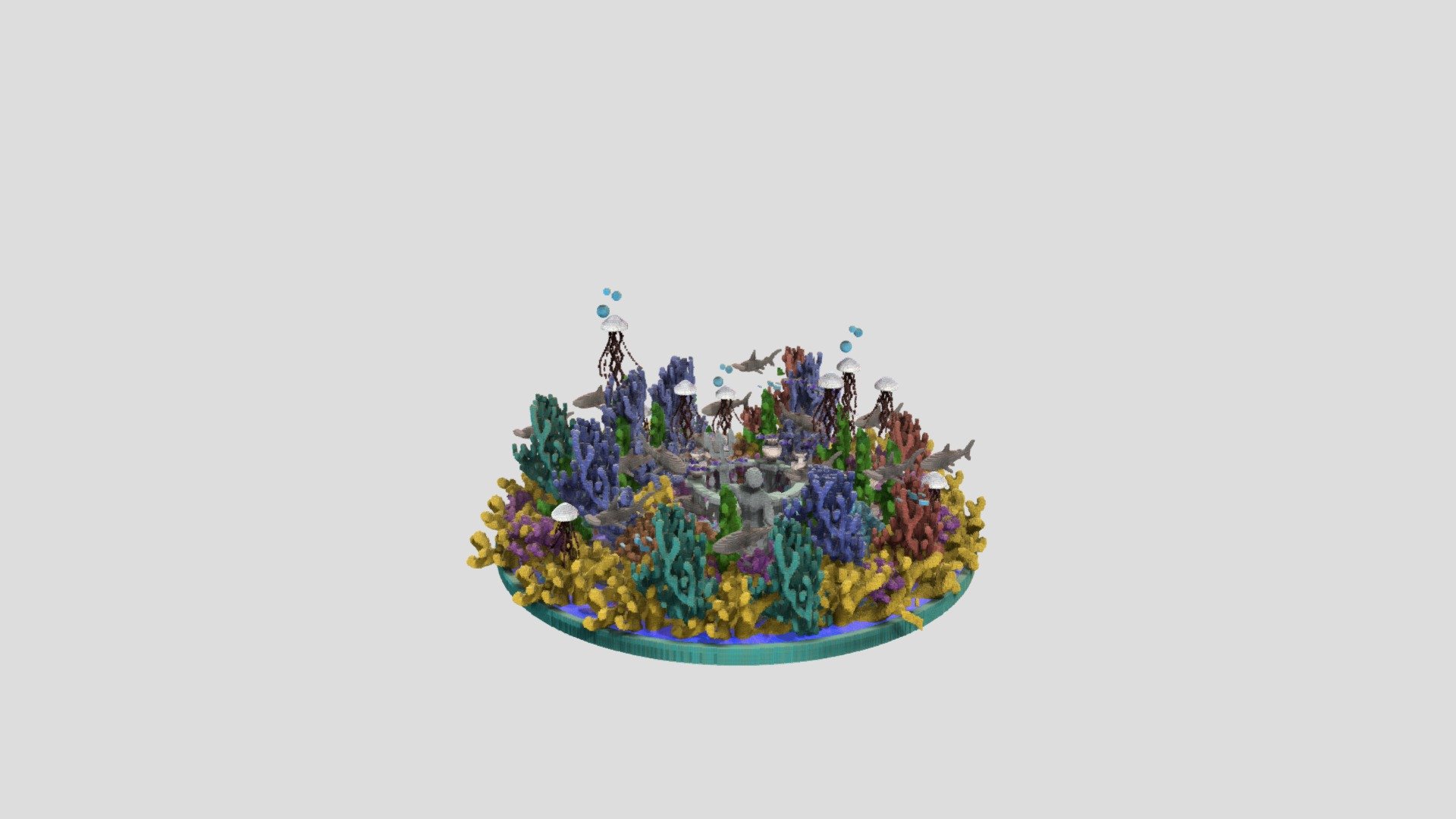 oceanic minecraft hub - 3D model by da_tia_05 [abbccca] - Sketchfab