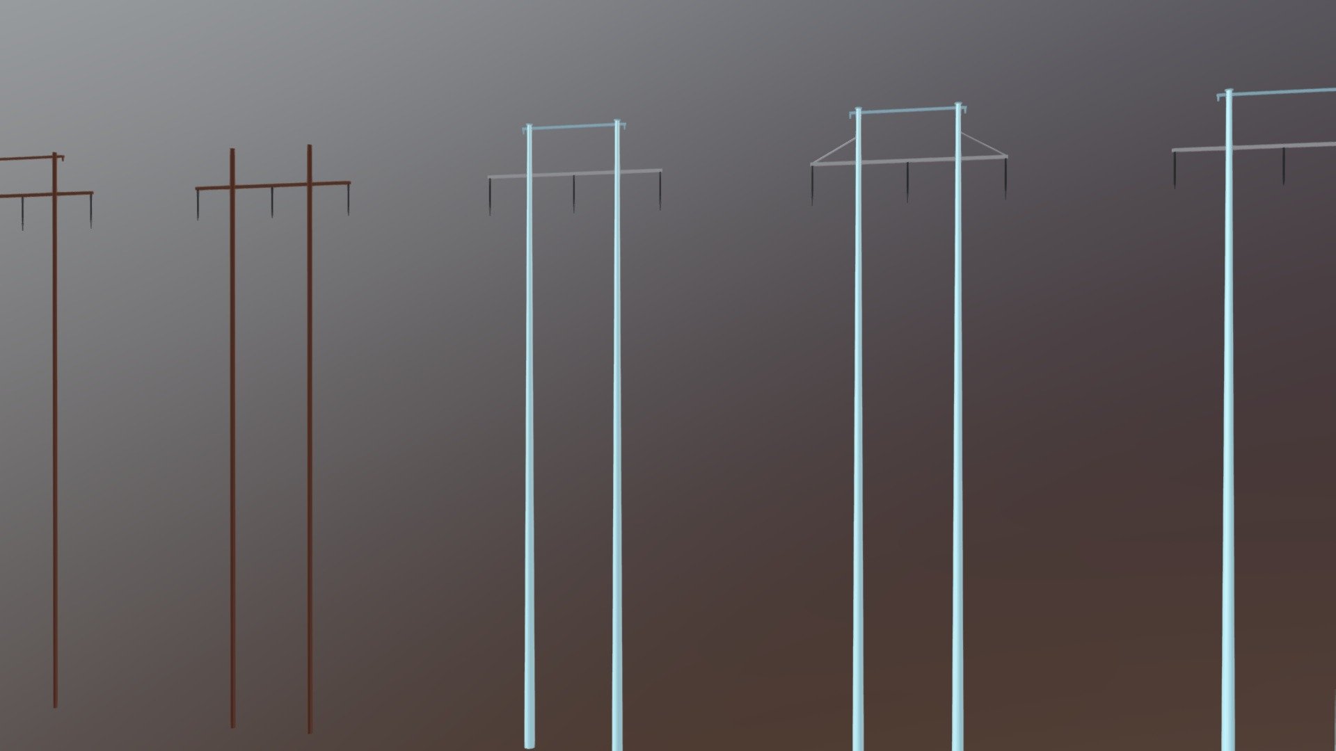 Metal and Wood Pylons - Download Free 3D model by mad4_prince [abbf068 ...