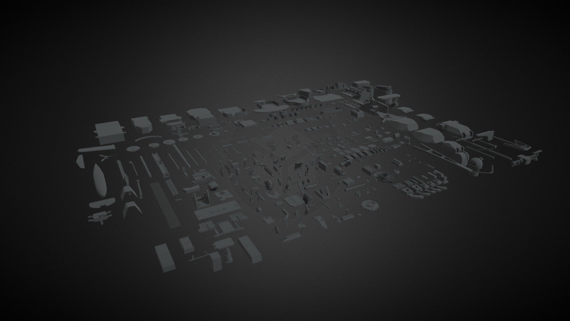 Sci Fi Greeble Package 1 - Buy Royalty Free 3D model by Daniel ...