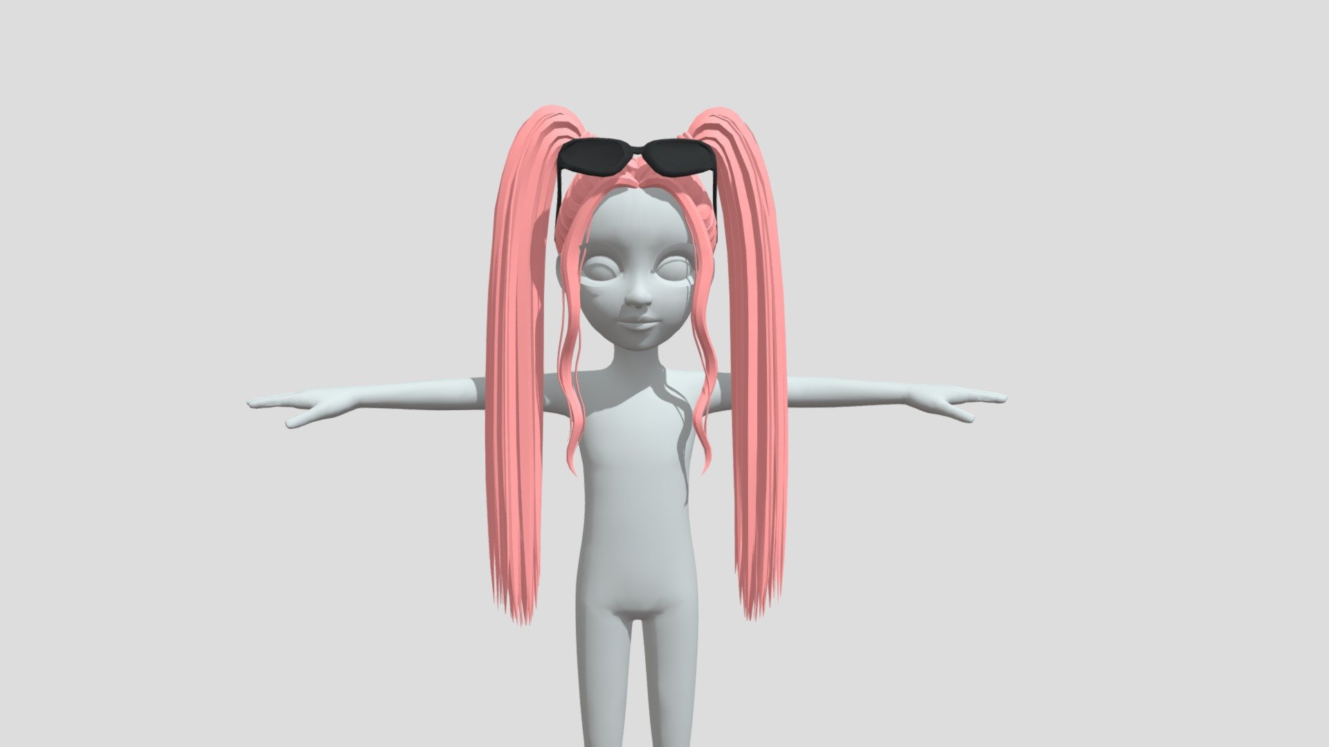 Hair FBX file prefab zepeto template 3D Item H52 - 3D model by ...