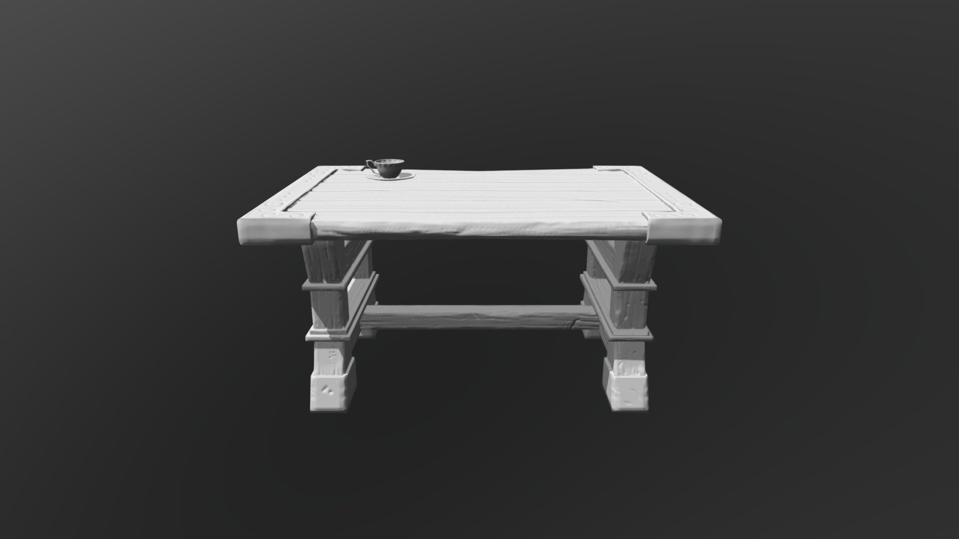 Table and Teacup - 3D model by Sara Frid (@Pixeluna) [abd7a26] - Sketchfab
