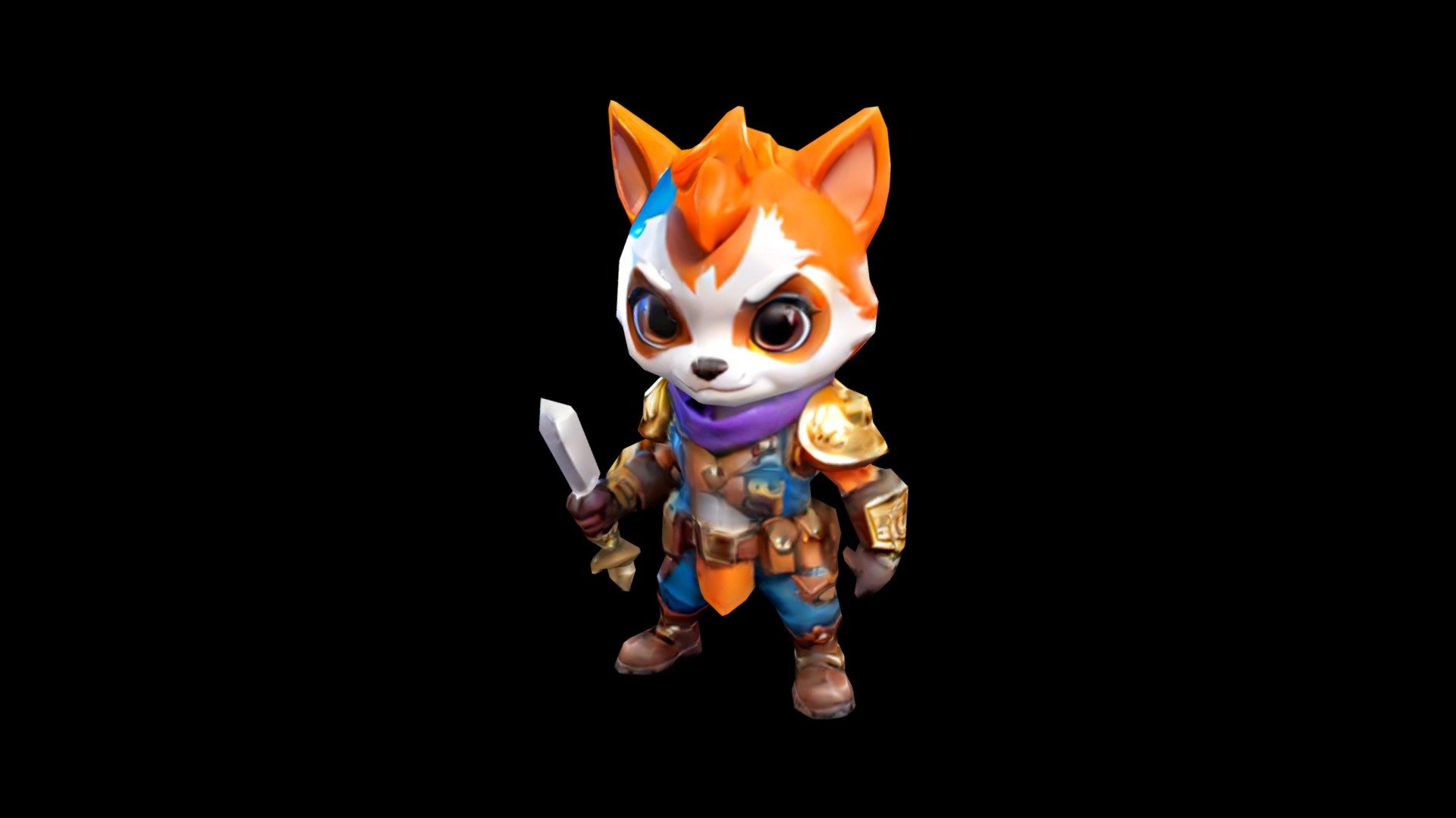 Fierce Fox The Battle Warrior - Download Free 3D model by klrxyz ...