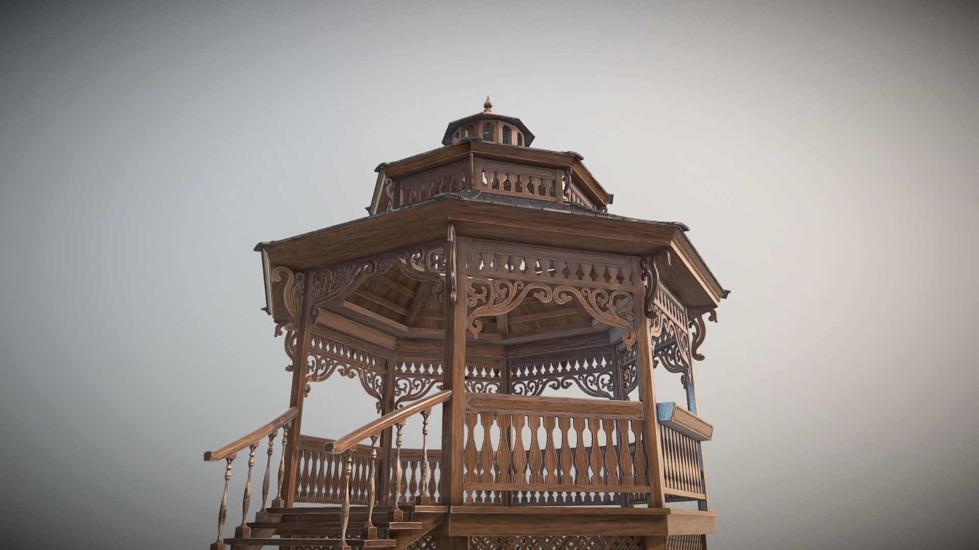 Varnished gazebo - Buy Royalty Free 3D model by JB3D (@taz83) [abdc709 ...