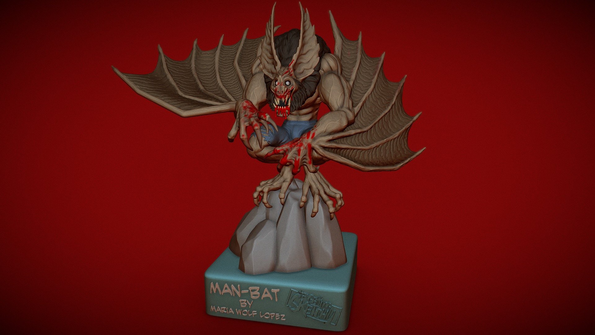Man-Bat - 3D model by Thomas.Day [abdde68] - Sketchfab