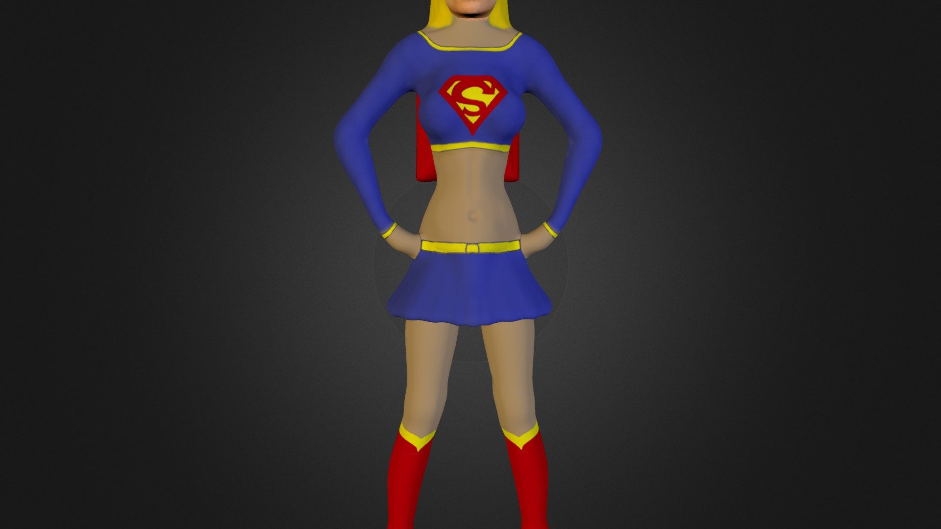 S U P E R G I R L - 3D model by sirinbaba [abe1484] - Sketchfab