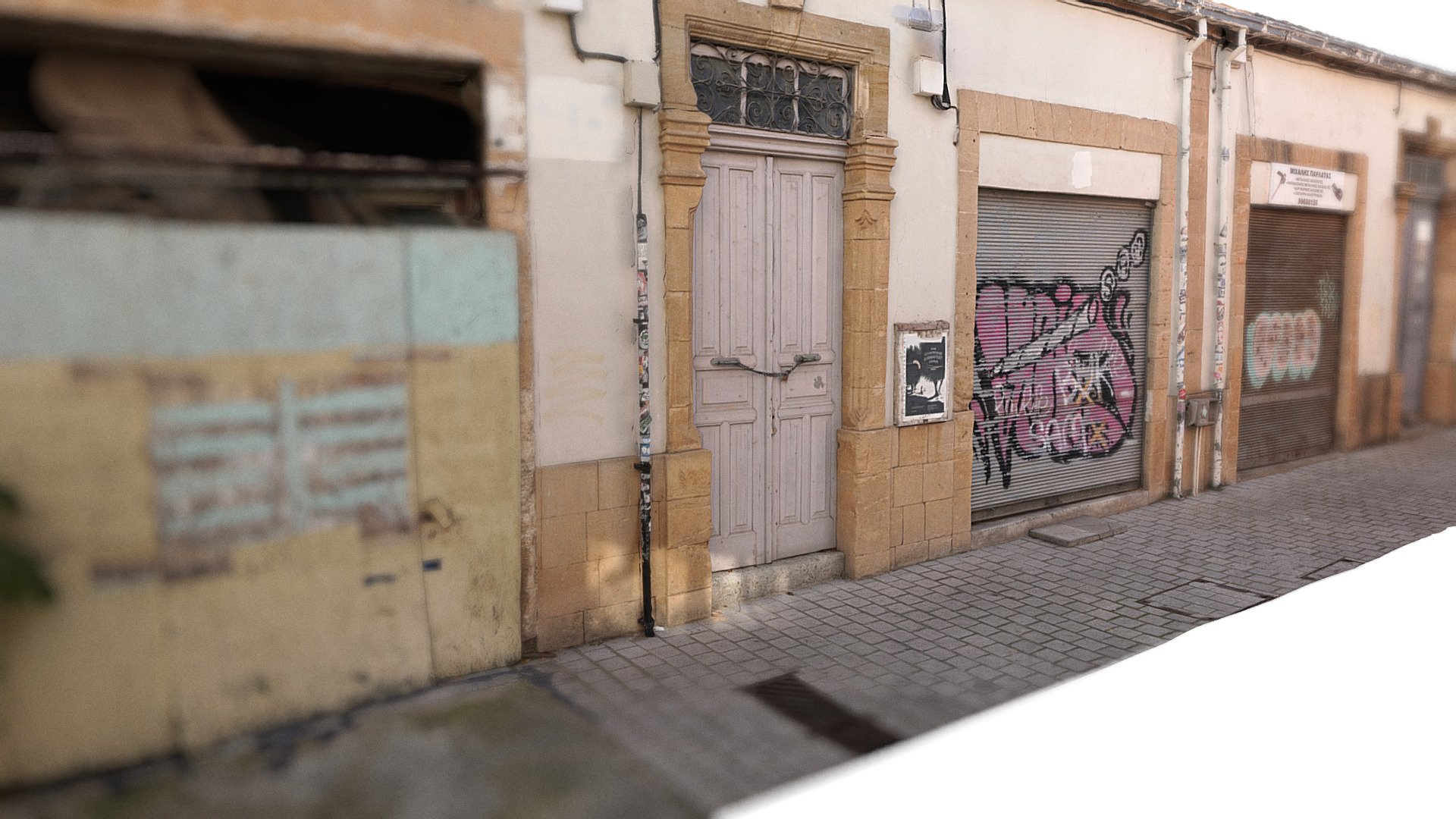 10140105 Old Storefronts Facade - Lidinis Street - 3D model by inicosia ...