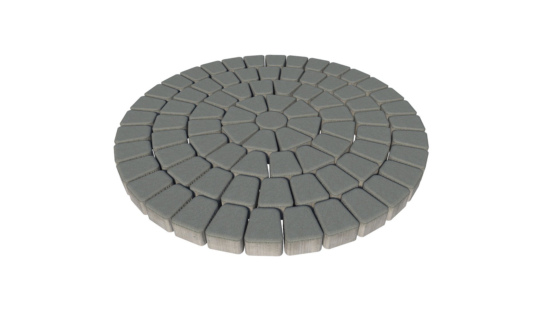 Paving slabs circular Klassiko standard grey - Download Free 3D model ...