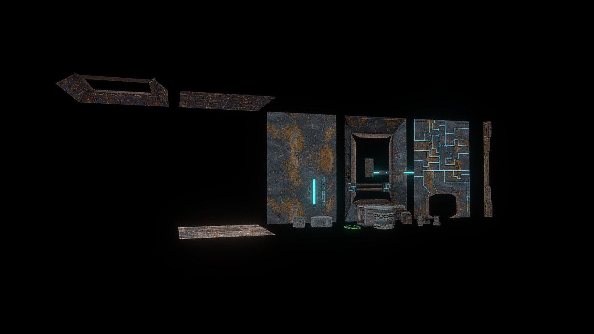 Sci-Fi Game Tileset - Download Free 3D model by hamraj15 [abe59cf ...