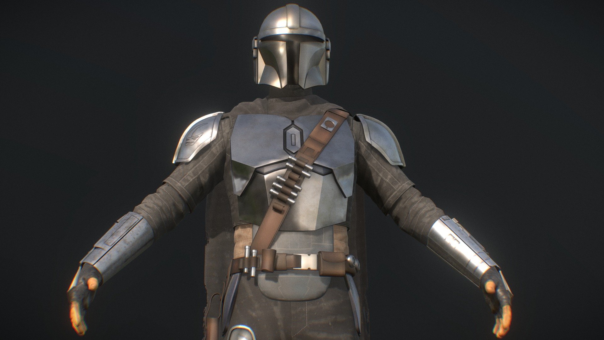 Mandalorian Realistic 3D Model Low Poly - Buy Royalty Free 3D model by ...