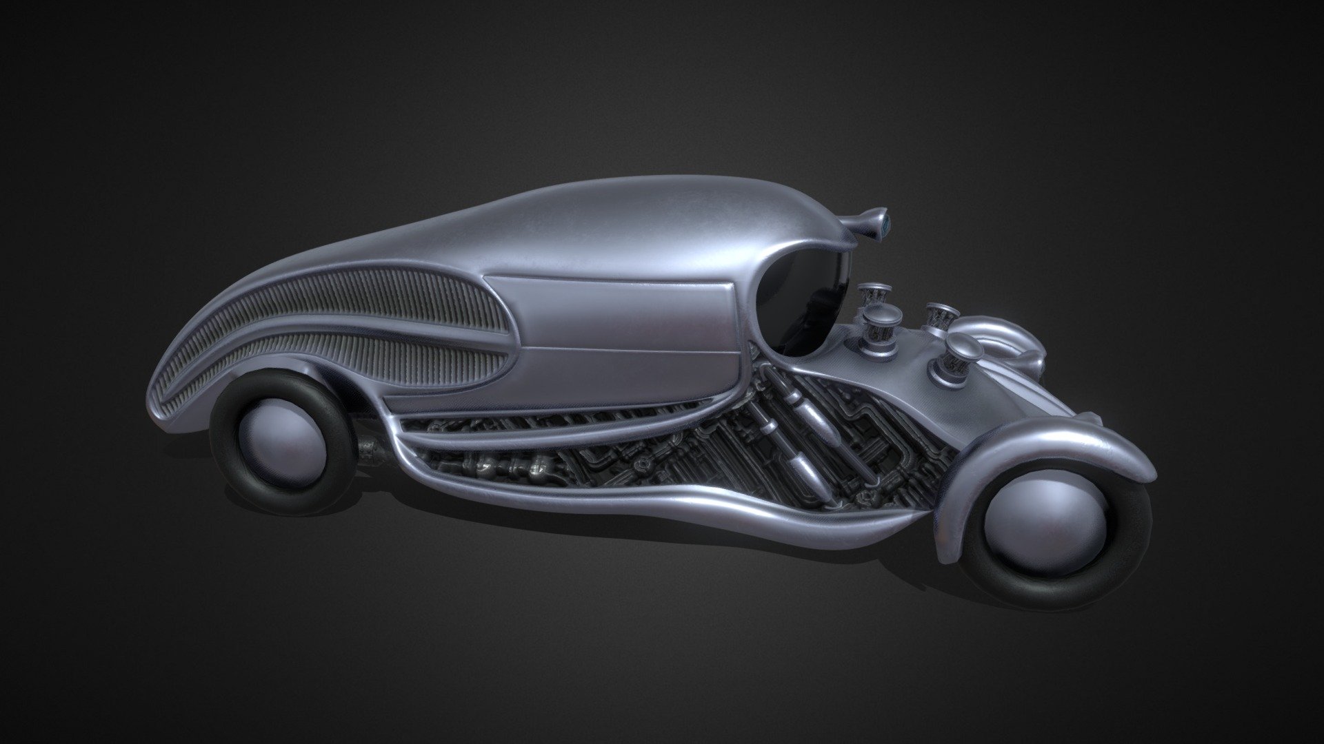 Dystopian Vehicle (HR Giger - AI) - Buy Royalty Free 3D model by ...