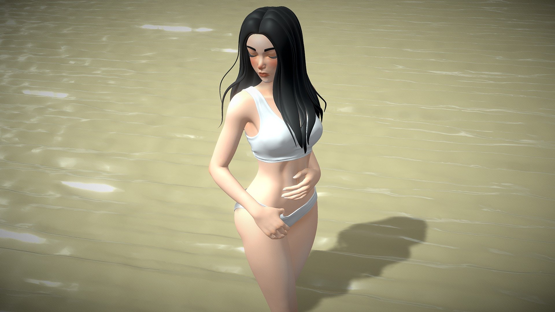 Fan Art - Sexy Girl - Download Free 3D model by PolyOne Studio (@polyone) [abe7041] - Sketchfab