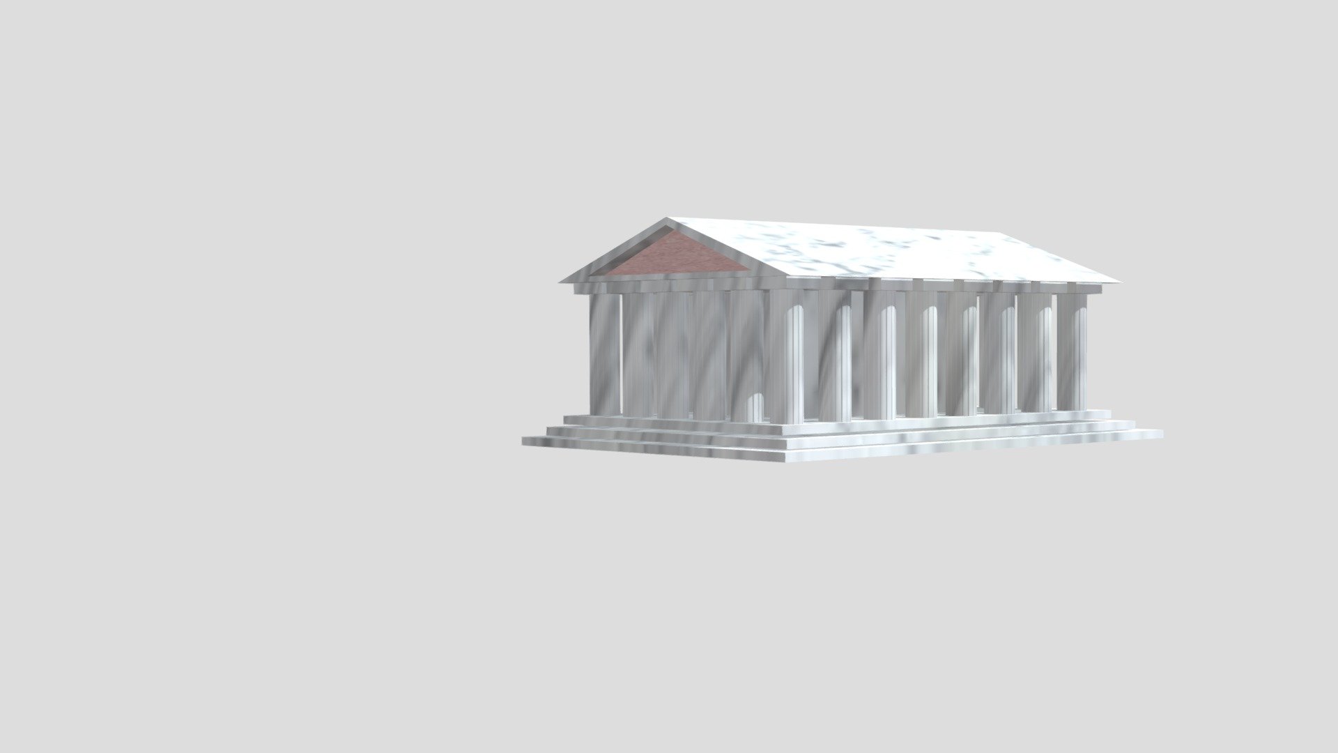 Tempio Periptero in marmo con frontone - Download Free 3D model by ...