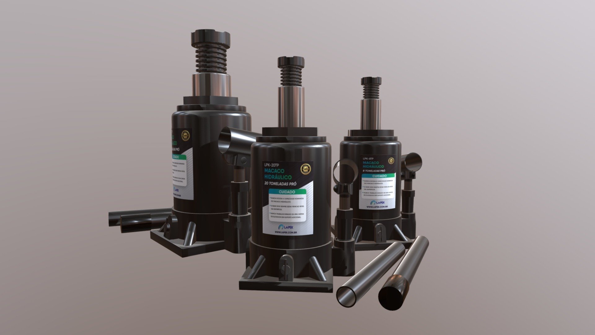 Hydraulic bottle jack - 3D model by Paulo Jacomelli (@paulojacomelli ...