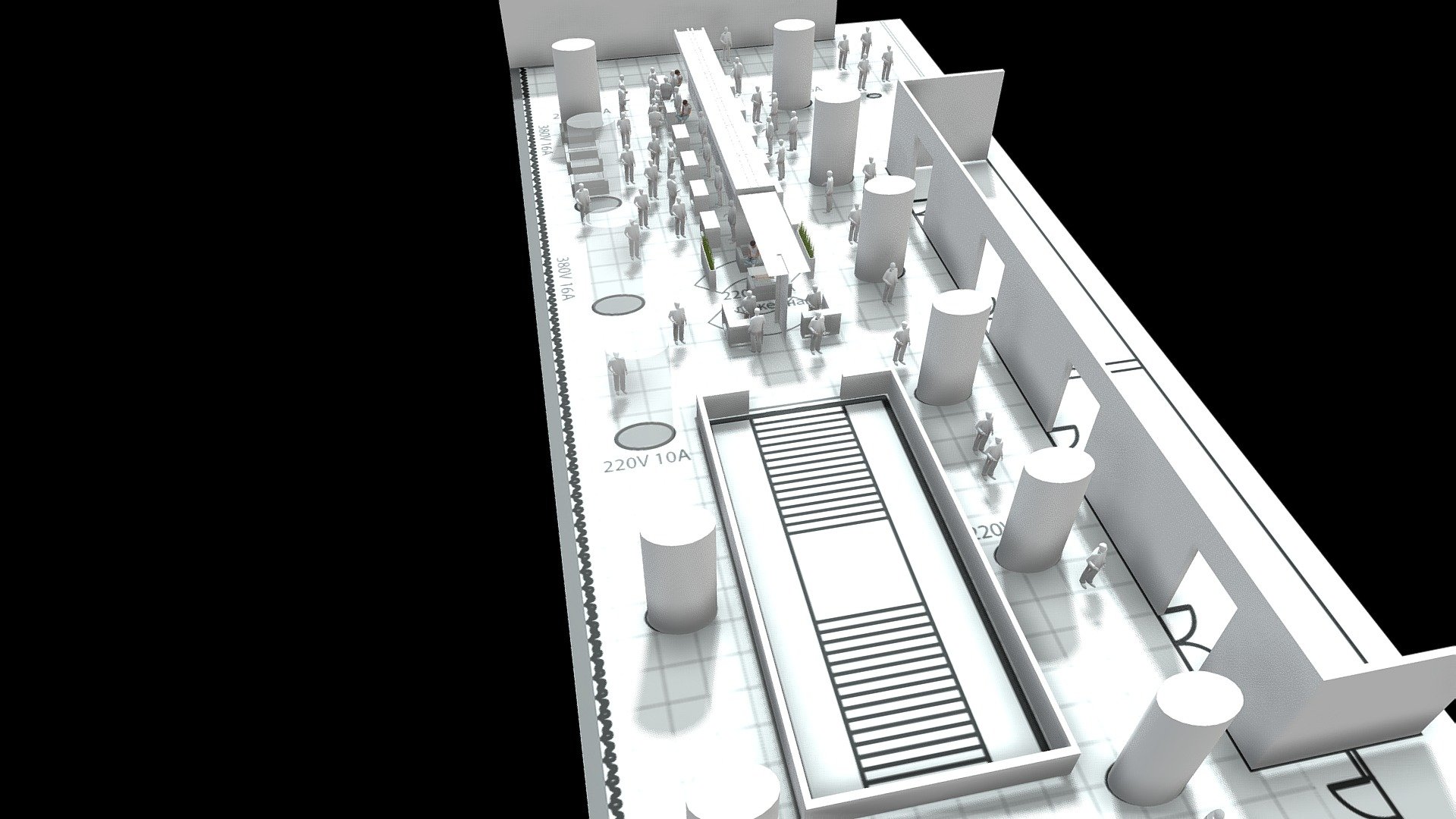 Hall - 3D model by fishhatefish [abe8e40] - Sketchfab