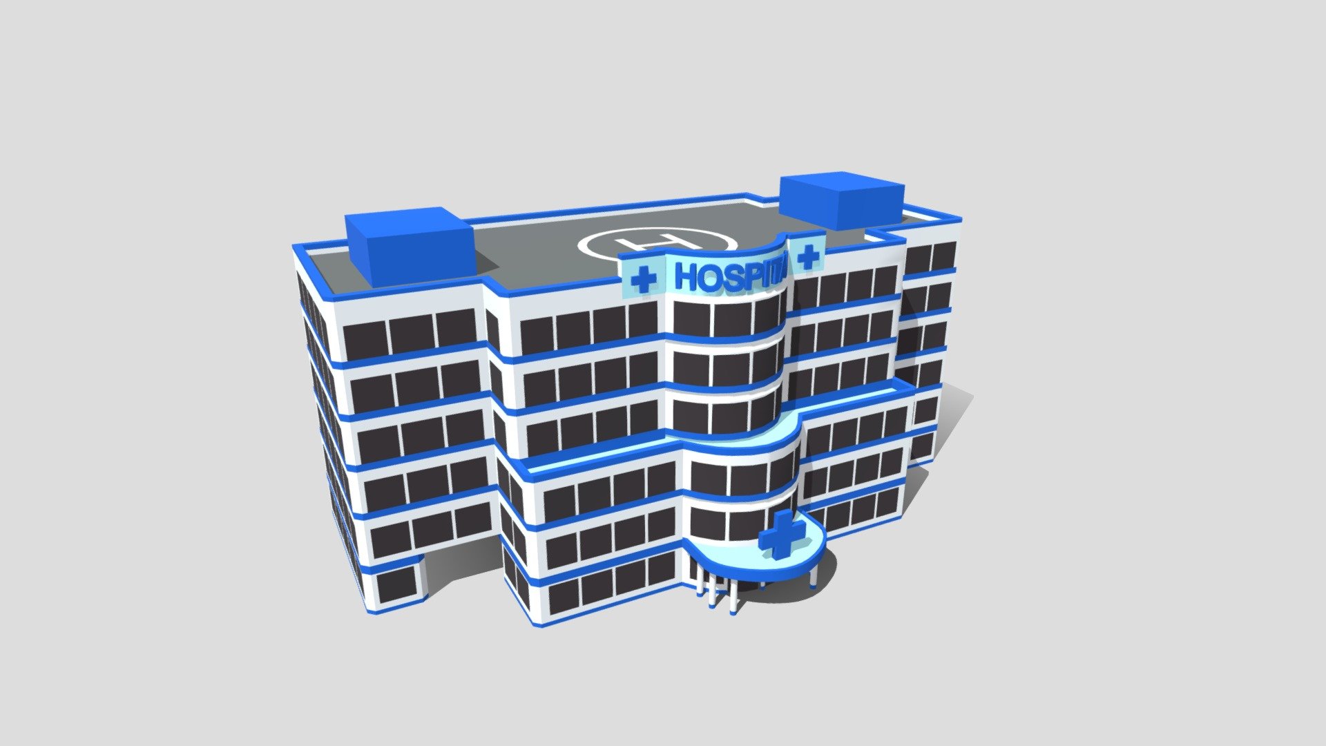 Low poly hospital - Download Free 3D model by assetfactory [abe8f5a ...