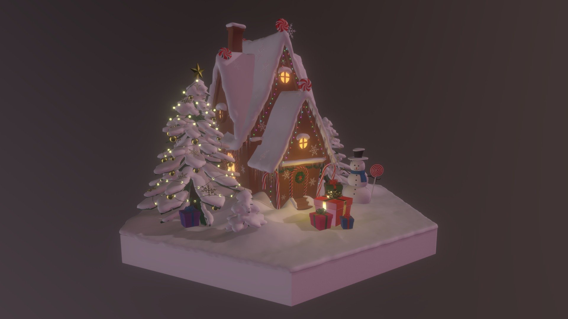 Gingerbread House - Download Free 3D model by July (@july.pl034 ...