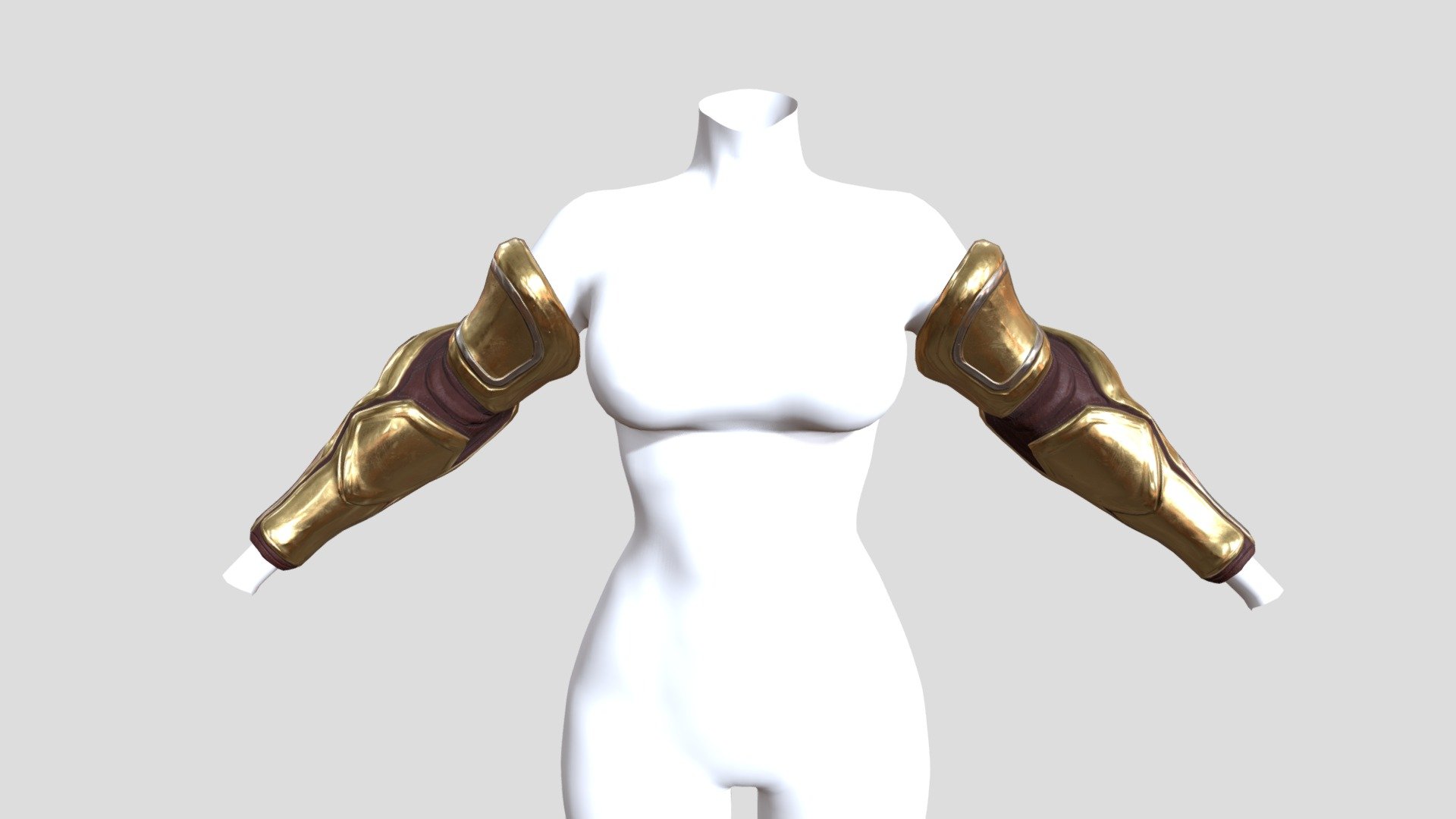 Avatall Eve Elebrith Arms Armor Golden - Buy Royalty Free 3D model by ...