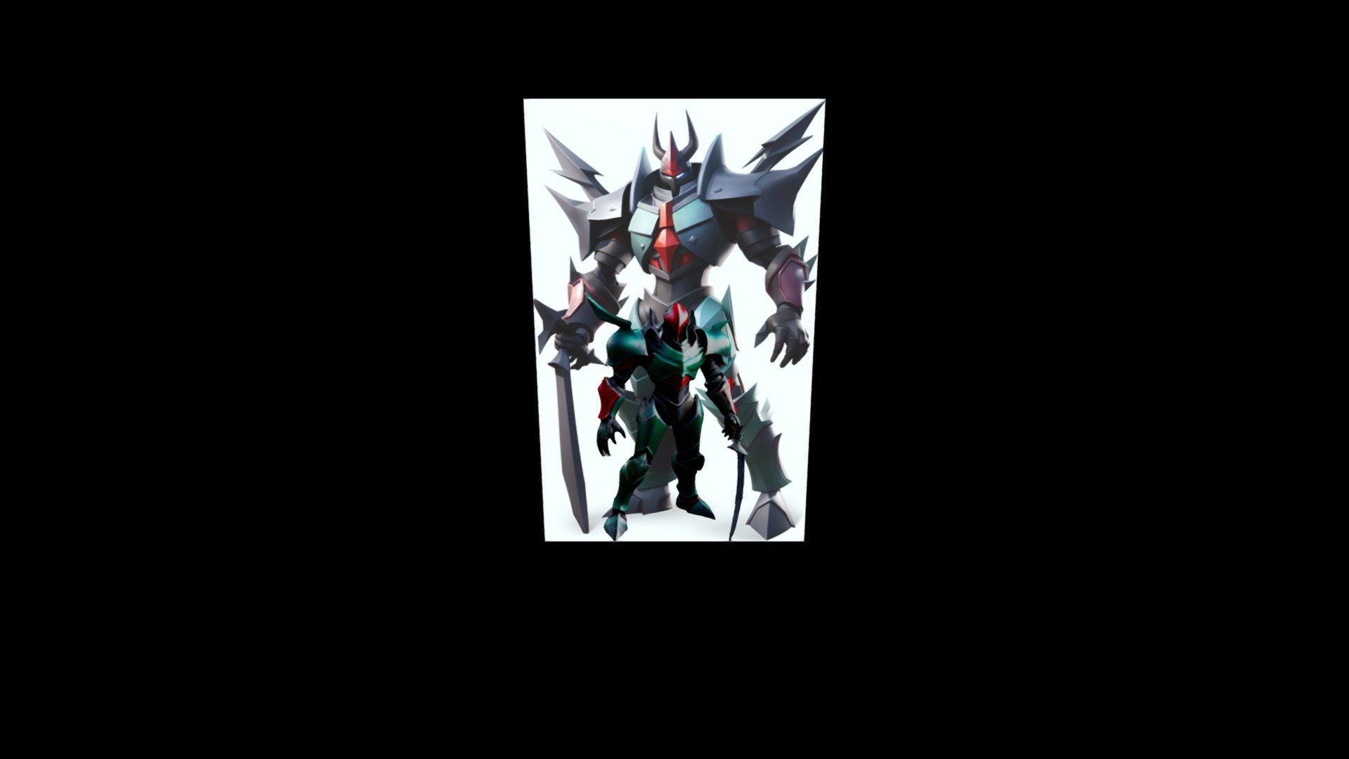 a close up of a robot with a sword and a sword, - Download Free 3D ...