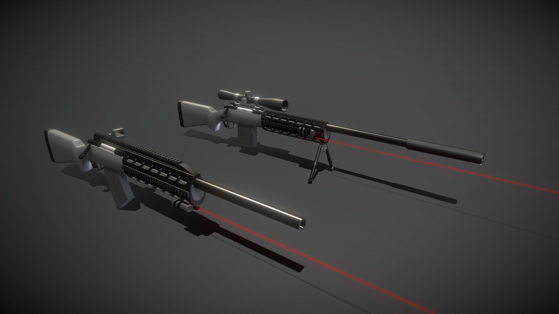 Custom M24 Sniper Rifle - Download Free 3D model by Naudaff3D [abed855 ...