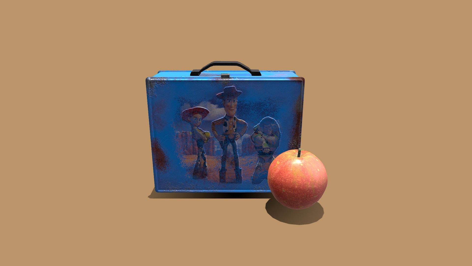Lunch Box & Apple - 3D model by zac.andrews79 [abf17aa] - Sketchfab