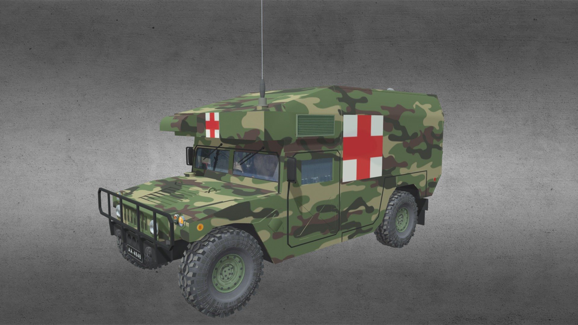 Military Ambulance HMMWV M997 Low Poly - 3D model by nuralam018 ...
