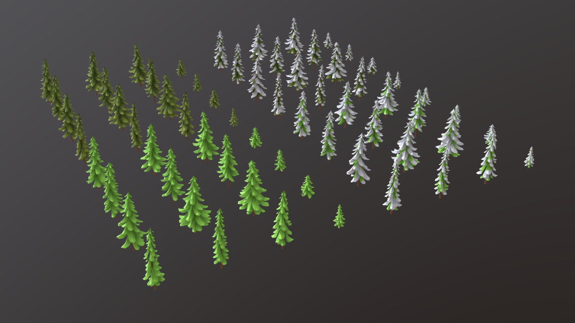 Low Poly Pine Trees Pack - 3D model by PolyG (@Poly-G) [abf1daf ...
