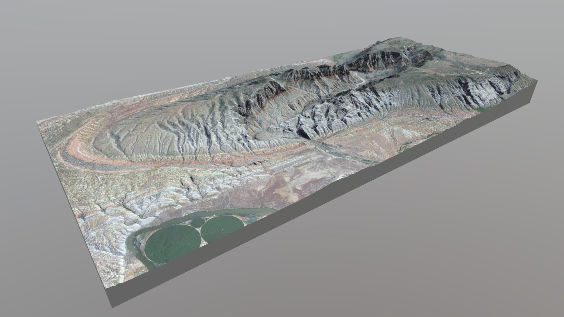 Split Mountain Map, Utah (1:60,000 No Vert. Ex.) - 3D model by ...