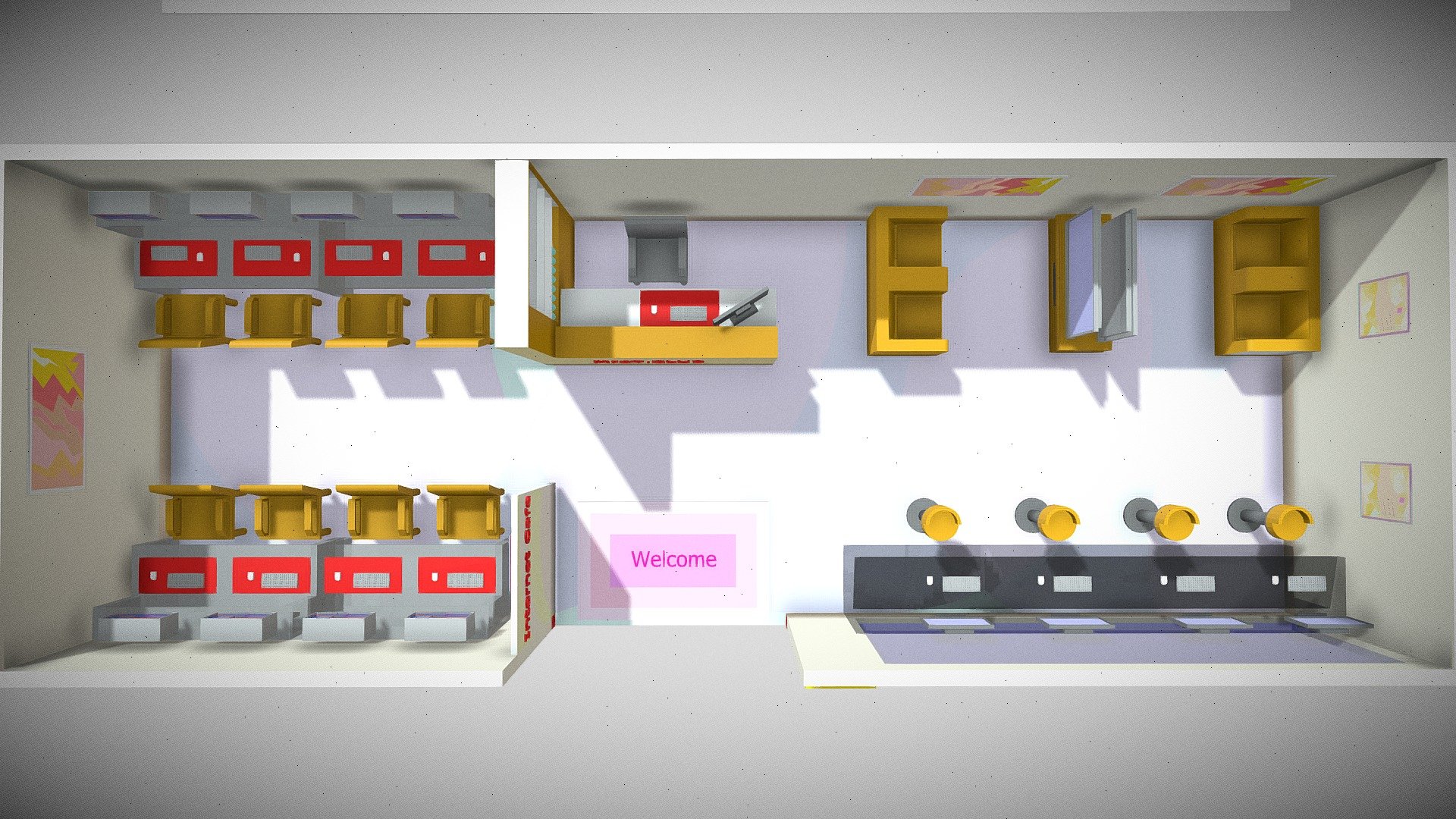 迷你网咖 Internet Cafe / Game room - Download Free 3D model by MrdT (@mrdt ...