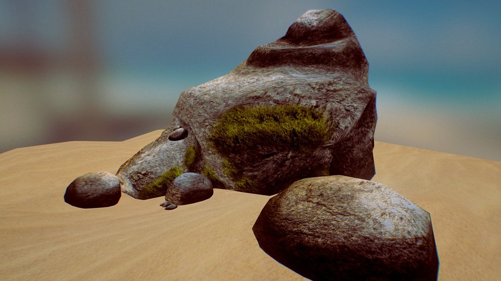 Beach Boulder - 3D model by Michael Cosola (@jinkapo) [abf7e3e] - Sketchfab