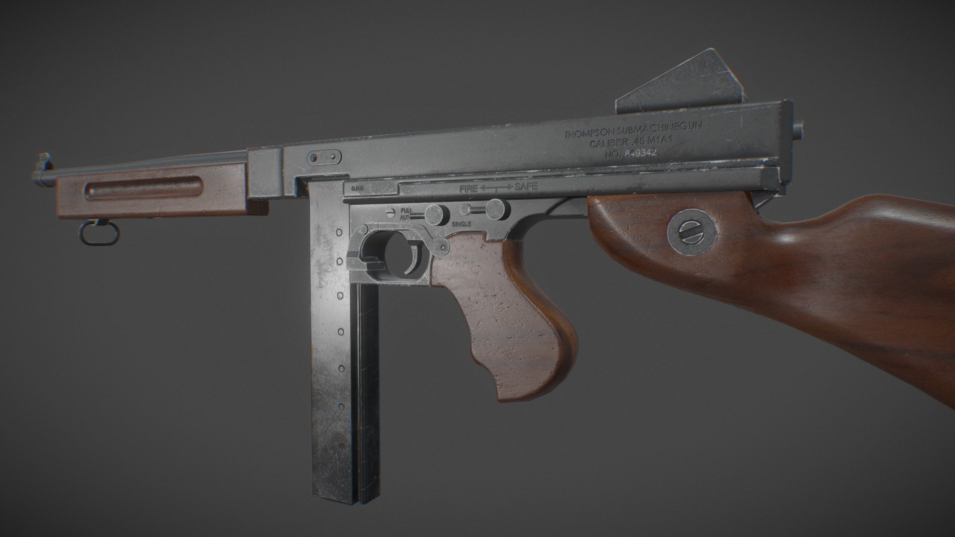 Thompson M1a1 - 3D model by Øyvind Matre (@OyvindM) [abfb68e] - Sketchfab