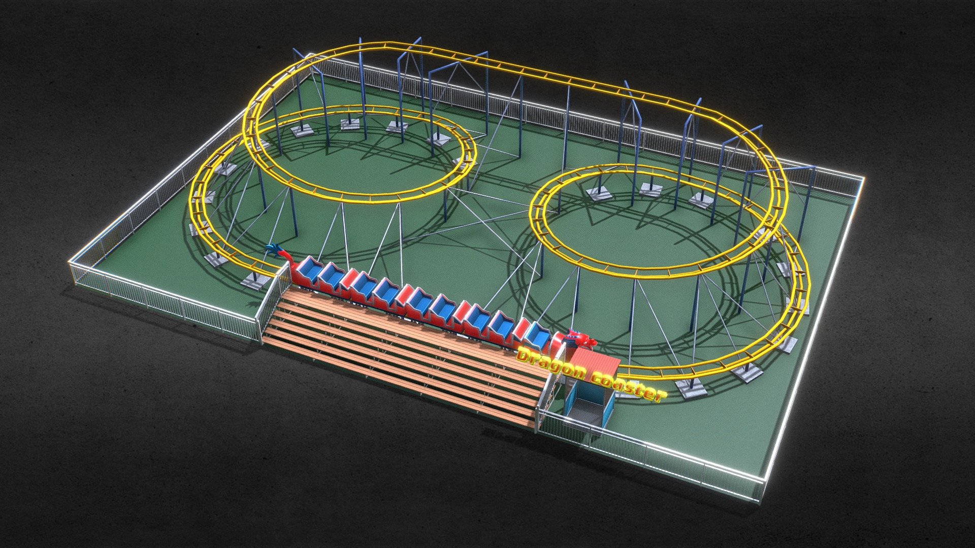 Family Attraction Dragon Coaster - 3D model by Sergo_CRAFTSMAN [abfd5a4 ...