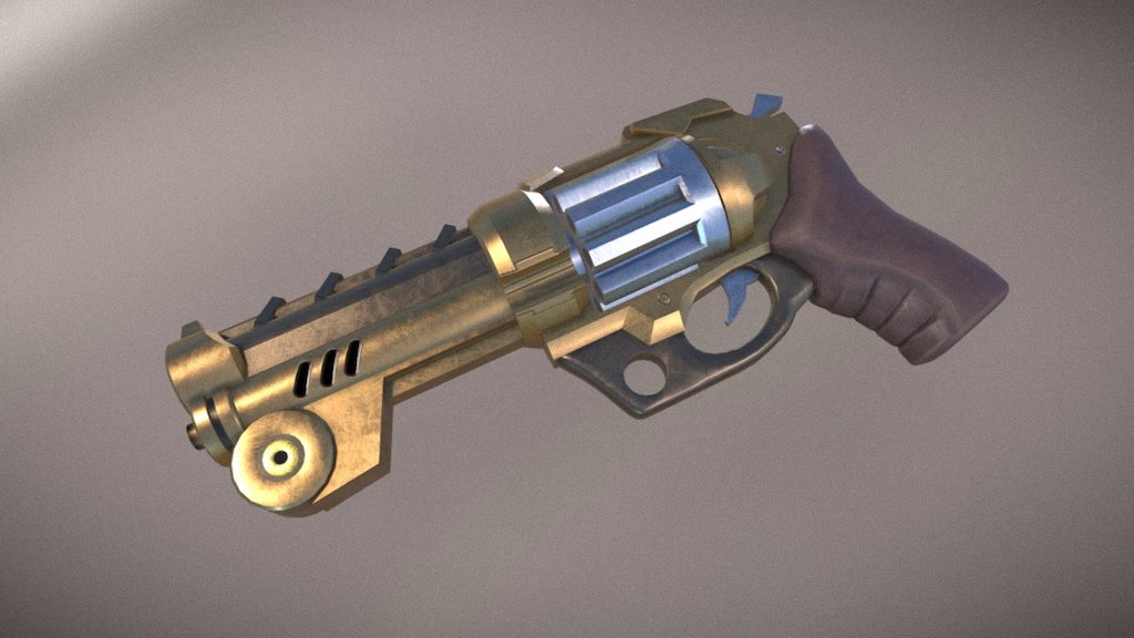 Steampunk Gun - 3D model by ifar [abfec79] - Sketchfab