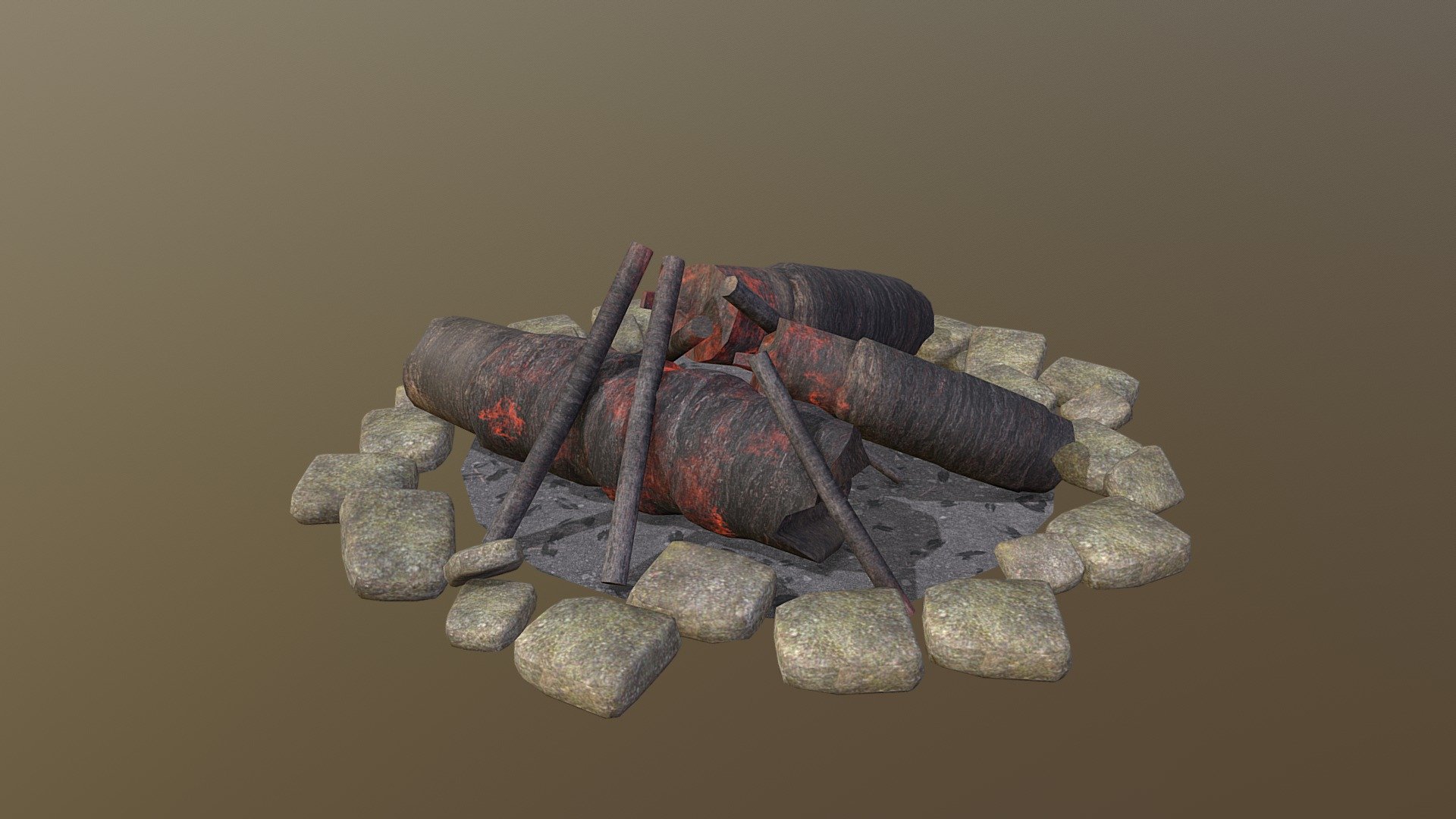 Camp fire - Download Free 3D model by Joe (@jhepic) [abff585] - Sketchfab