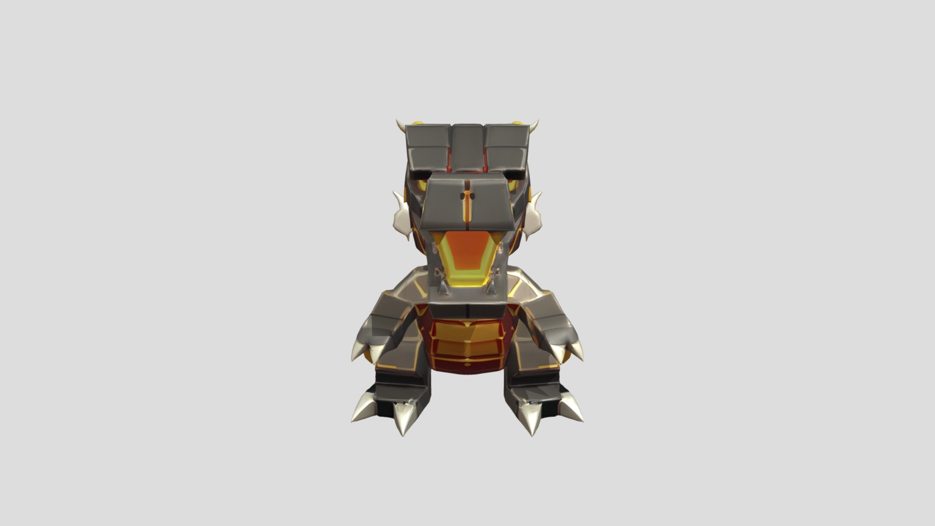 Blocky dragon-like creature - 3D model by deffaa [ac038b7] - Sketchfab