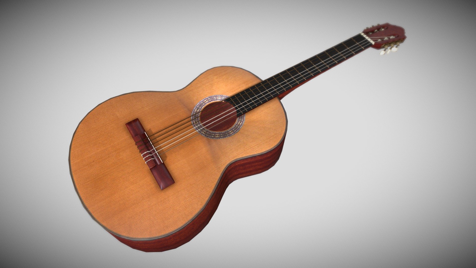 Classical Guitar - 3D model by EVERRIME [ac08cc6] - Sketchfab