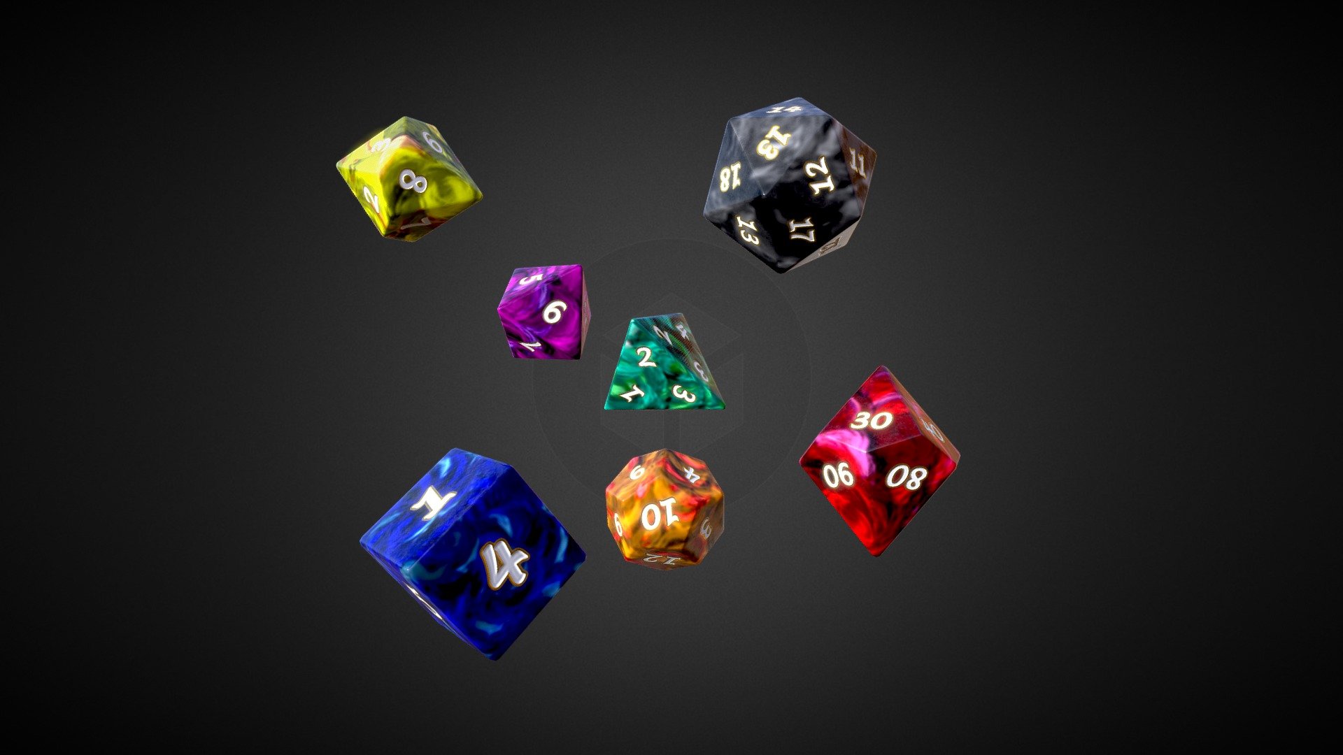 DnD Dices - 3D model by Lumitosh (@lumitosh8) [ac08dd3] - Sketchfab