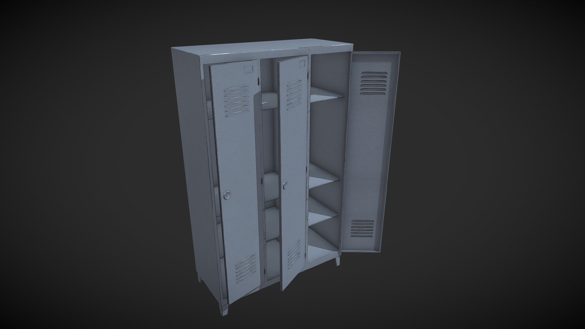 Metal Wardrobe - Ready to Unity HDRP - Buy Royalty Free 3D model by ...
