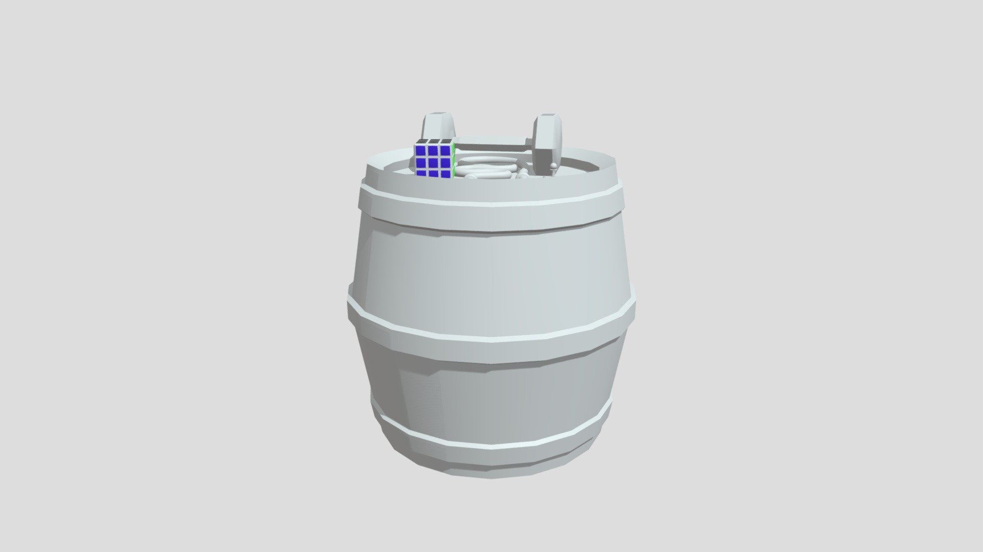 [Maya Practice] Objects On Barrel - 3D model by EmAycheEm423 [ac09c03 ...
