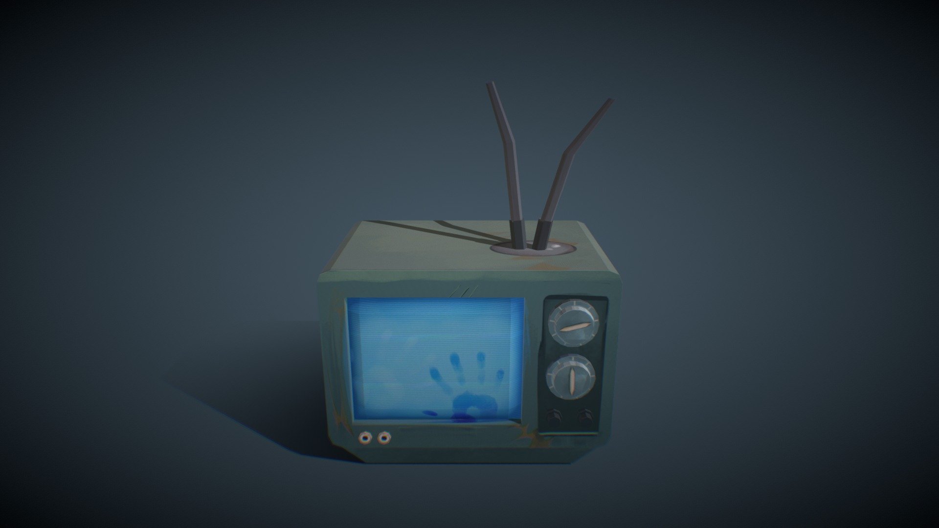Retro Low Poly Spooky TV - 3D model by Emereye [ac0b0ee] - Sketchfab