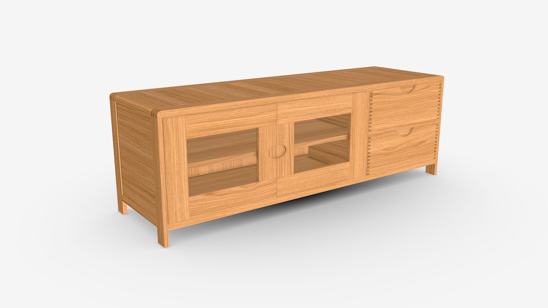 Wide TV Unit Ercol Bosco - Buy Royalty Free 3D model by HQ3DMOD ...