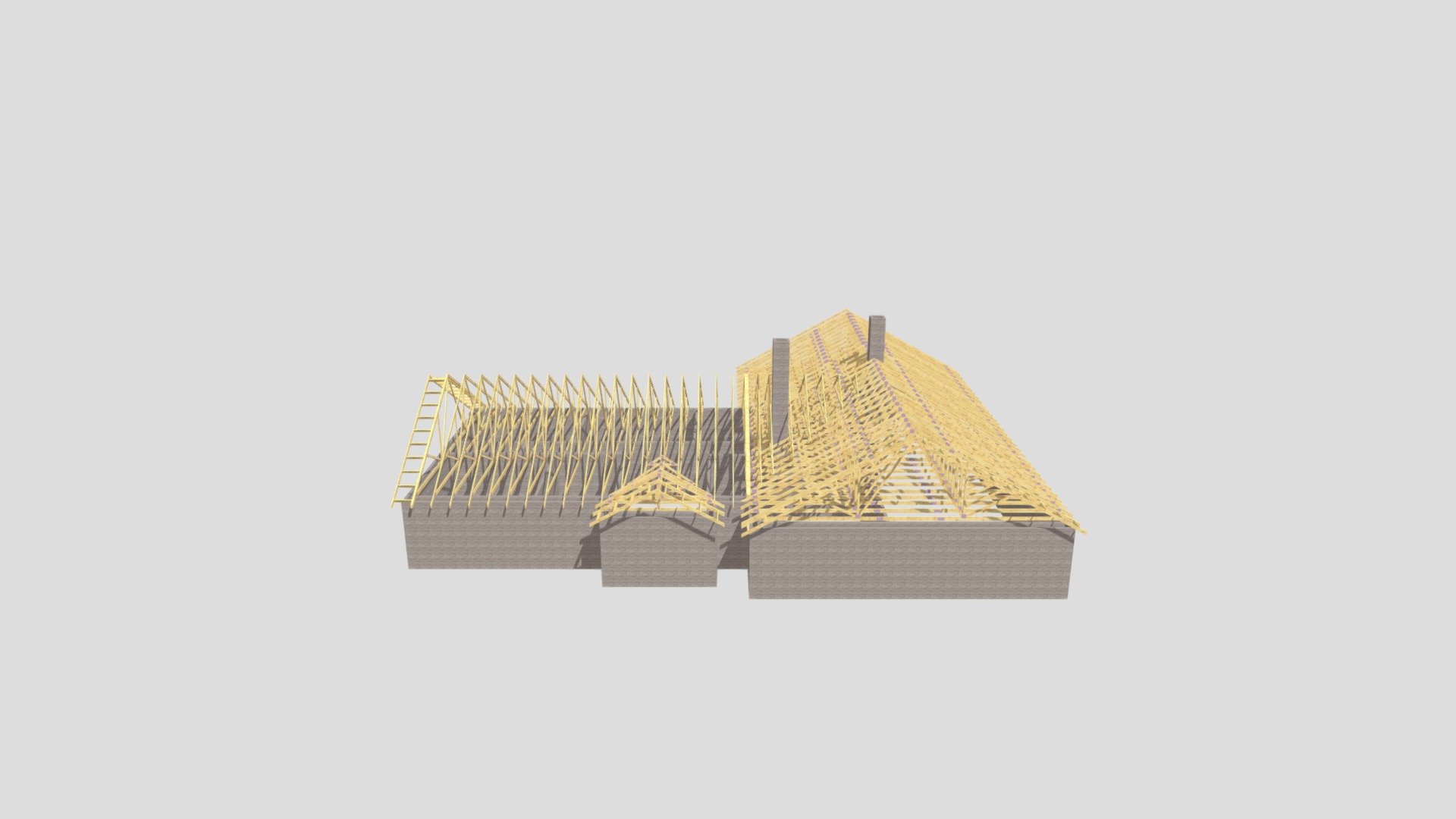 Ward_house_truss_roof REV B - Download Free 3D model by Dermf [ac0bc17 ...