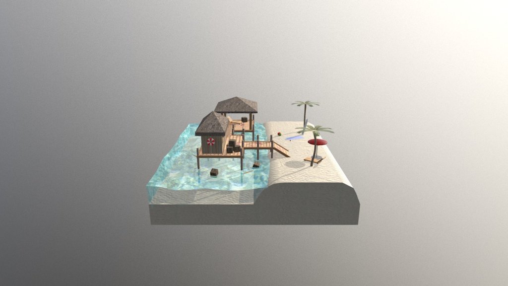 Project 2 Beach - 3D model by danborne [ac0e665] - Sketchfab