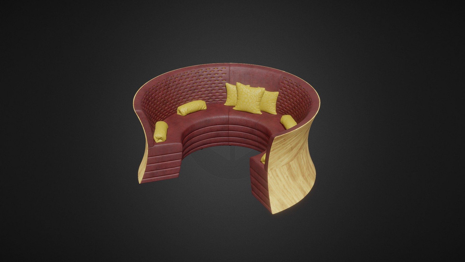 DecorIS___circle_sofa_001_ - 3D model by iman sarv (@iman.dwg) [ac129f4 ...